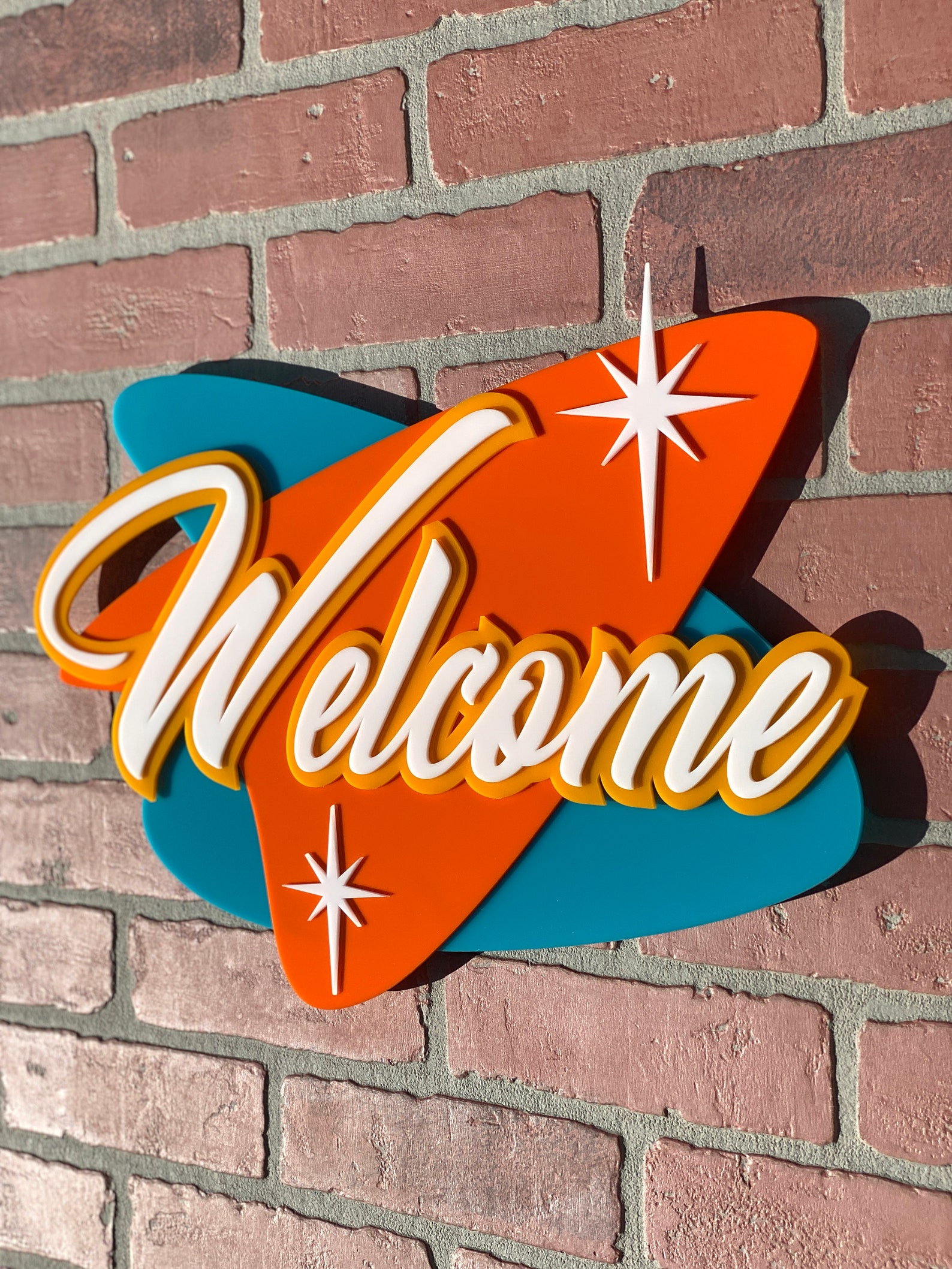 Mid Century Modern "metropolis" Family Name Sign: Retro Space Age ...