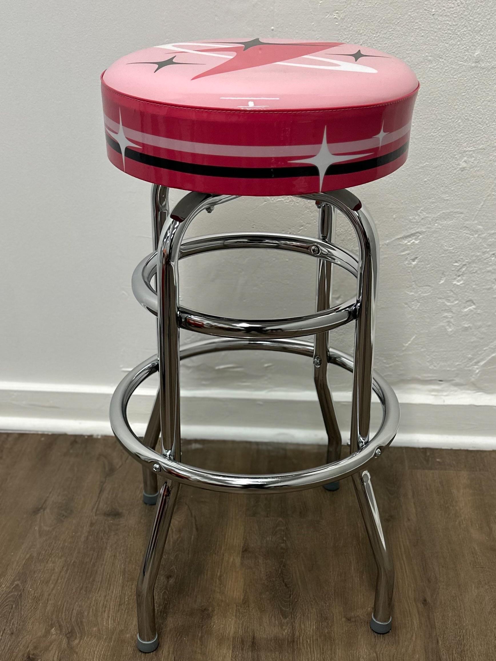Mid Century Modern "atomic Bar Stool" | Space Age Retro Barstool ...