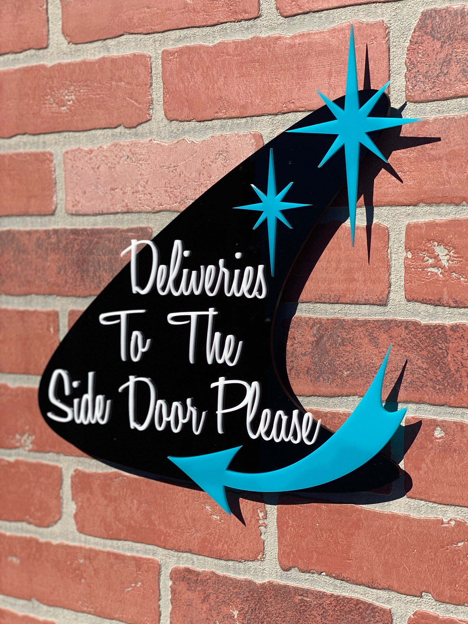 3D Mid Century Modern delivery Sign Boomerang - Etsy