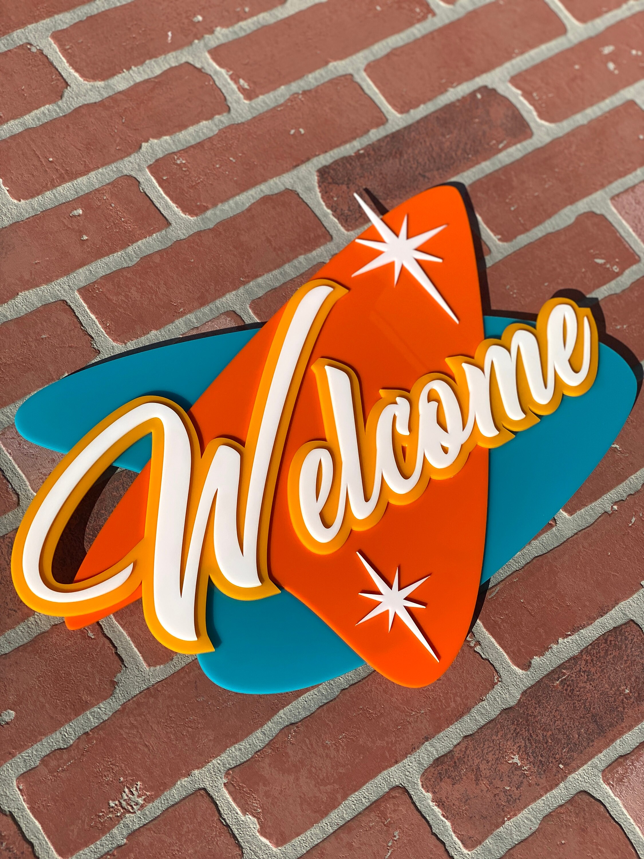 3D Mid Century Modern metropolis Welcome Sign - Etsy UK