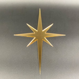 Mid Century Modern MIRROR Atomic Starburst (individual) | Silver or ...