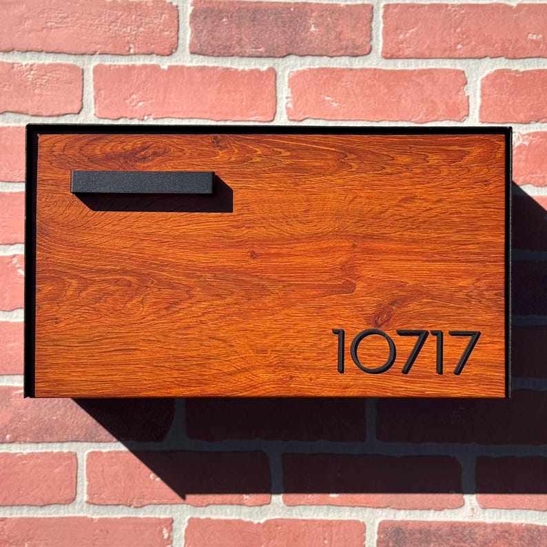 Mid Century Modern Mailbox | Heavy Duty Wall-mounted Steel Mail Box - Etsy
