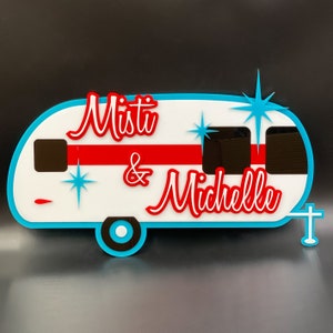 3D Mid Century Modern "travel Trailer" Sign | Retro RV | Vintage Camper ...