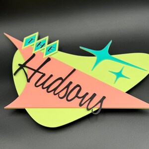 Mid Century Modern "stardust" Sign | Retro Decor | Boomerang Wall Art ...