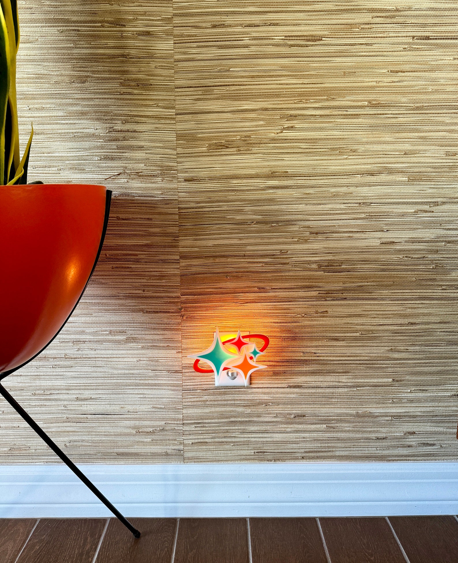 Mid Century Modern Night Light | "cosmic Star" Design | Retro Starburst ...