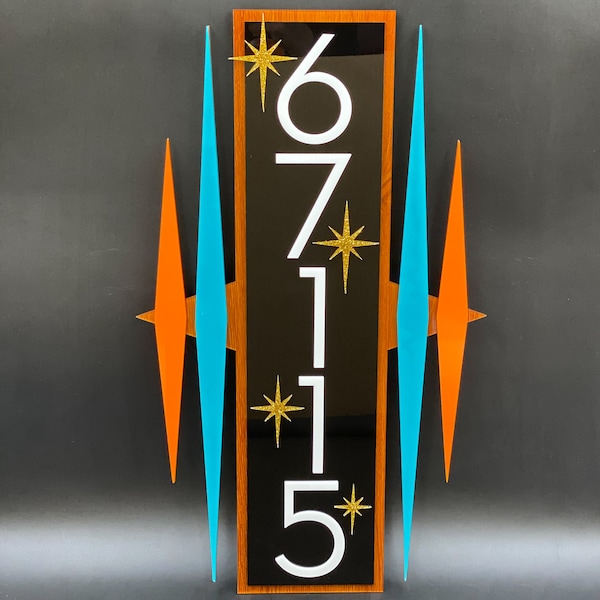 Mid Century Modern House Numbers - Etsy