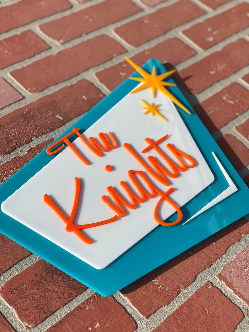 3D Mid Century Modern starlite Welcome Sign | Etsy