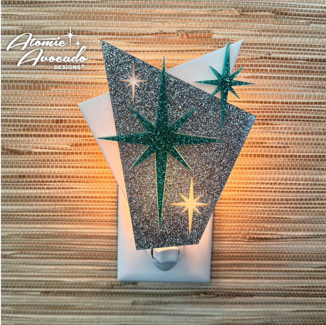 Mid Century Modern Night Light "atomic Glitz" Design | Atomic ...