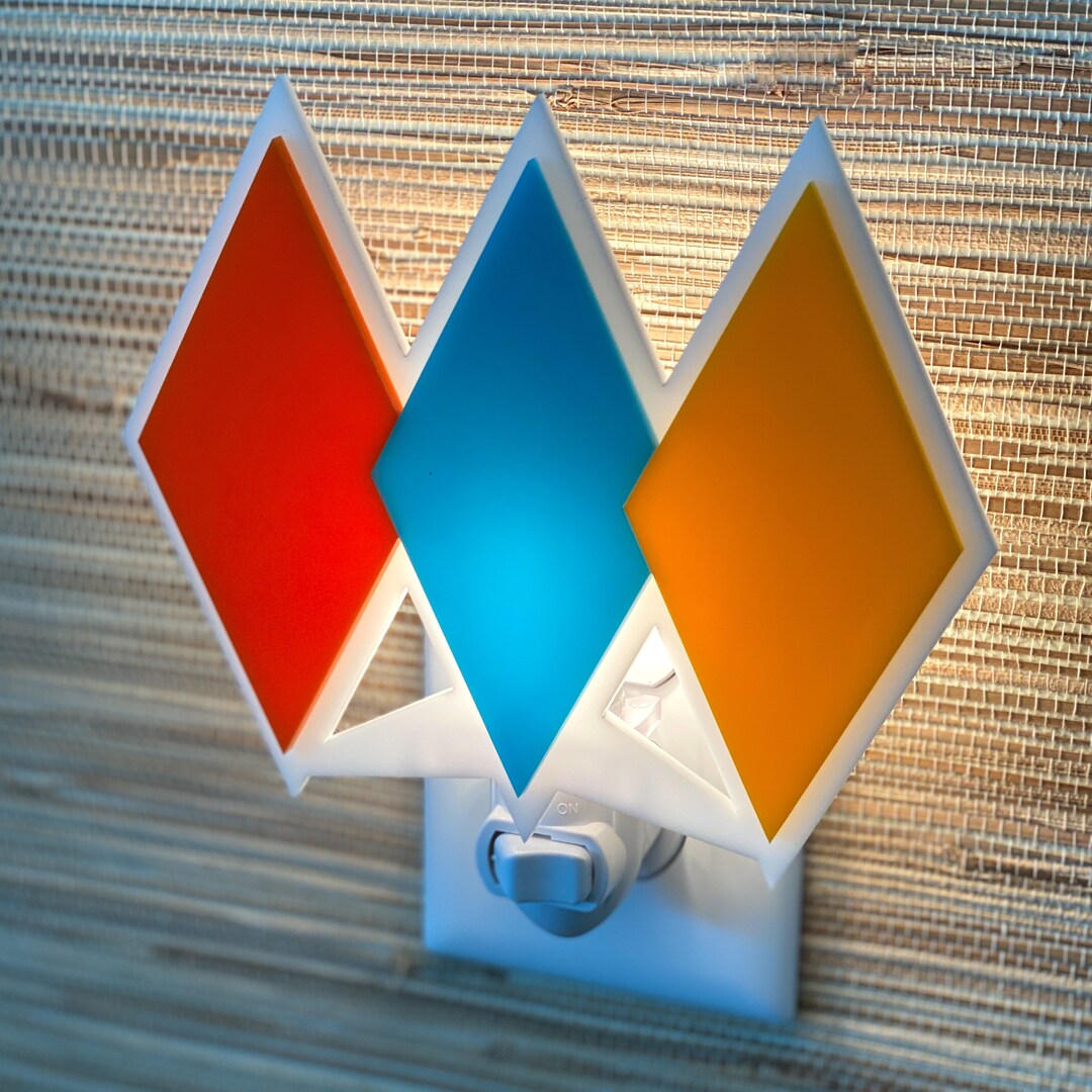 Mid Century Modern Night Light diamond Design Ambient Lighting Plug in ...