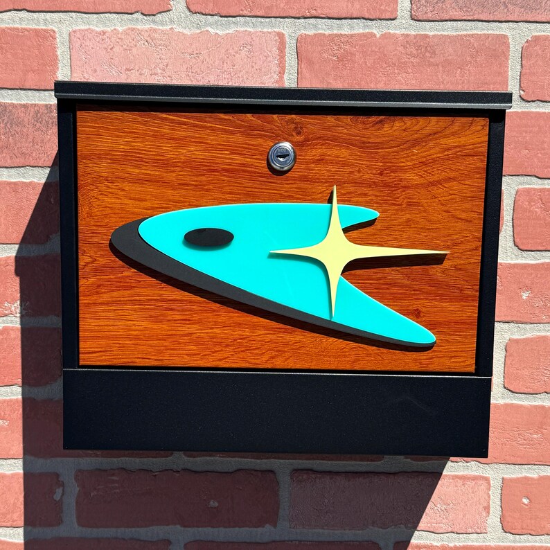 Mid Century Modern Mailbox | "astra" Design | Retro Modern Mailbox ...