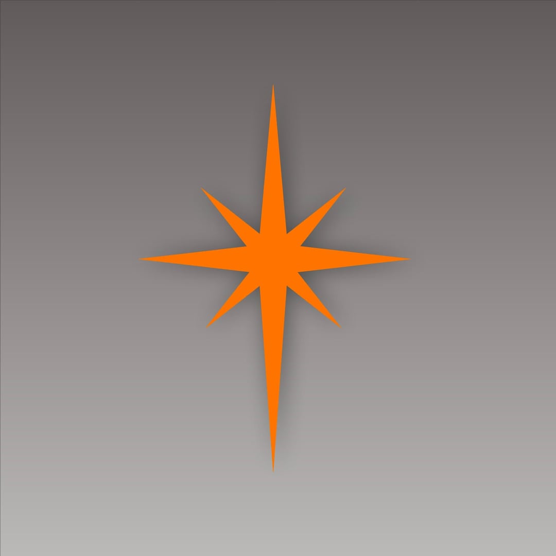 Mid Century Modern Atomic Starburst (individual) | 1/8" Thick (3mm ...