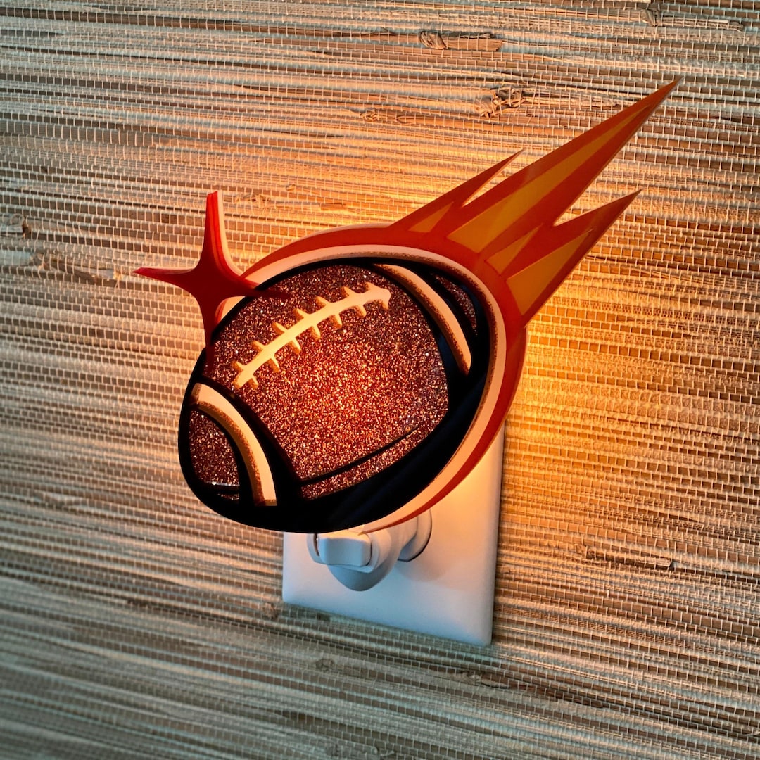 3D Handcrafted "football" Night Light | Sports Decor | NFL Inspired ...