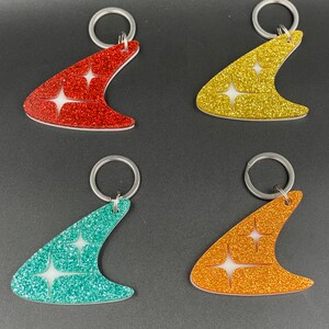 Mid Century Modern Keychain | "atomic Boomerang" Design | ONE Single ...