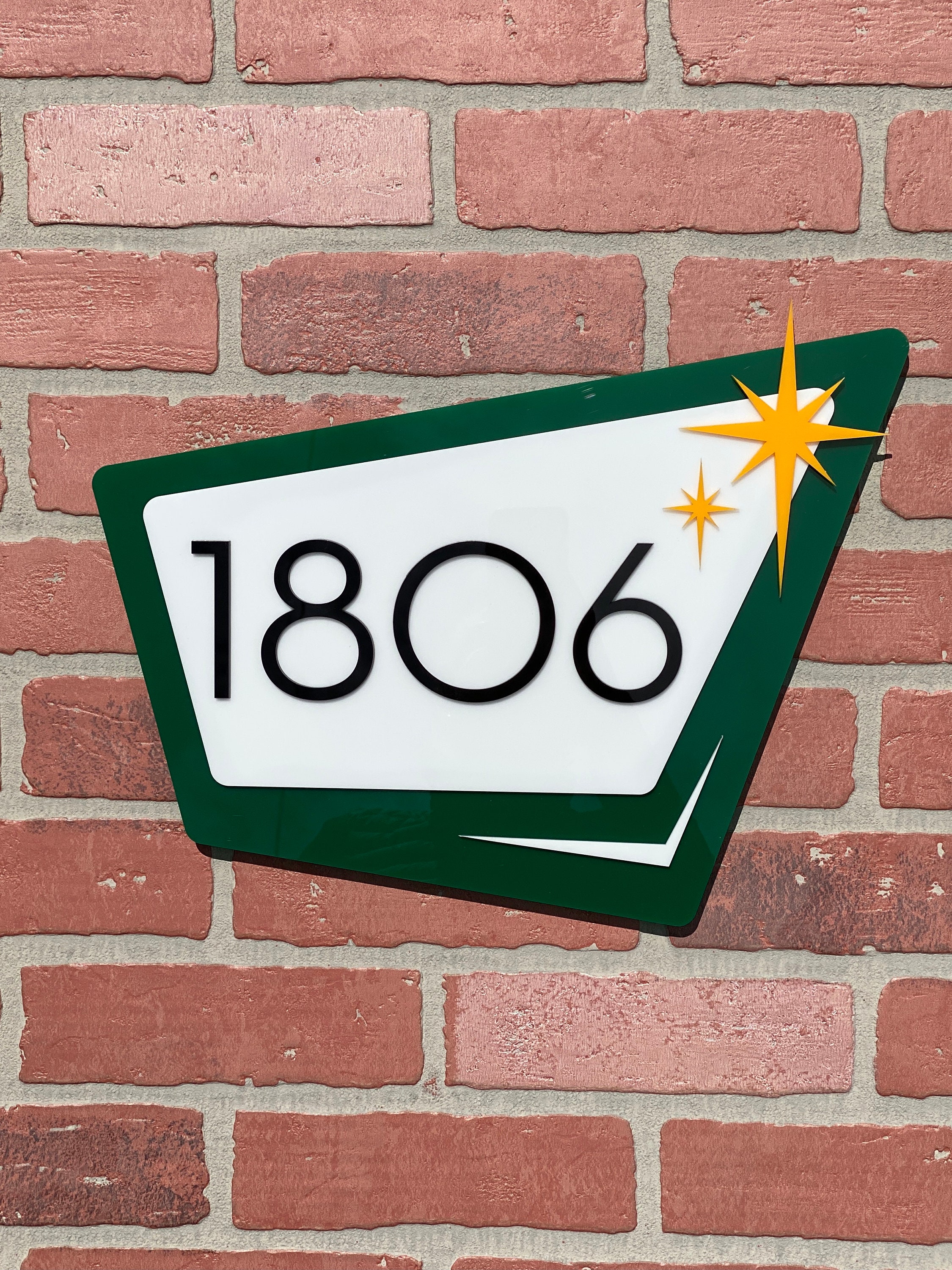 3D Mid Century Modern Starlite Address Sign | Etsy