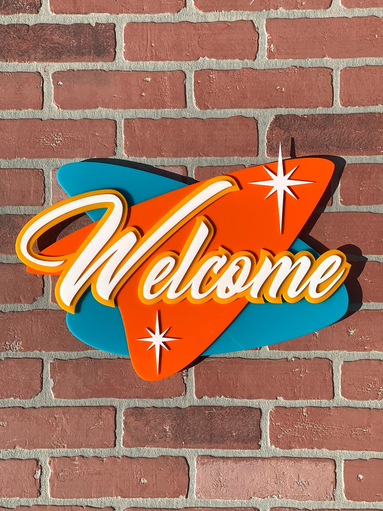 Mid Century Modern "metropolis" Family Name Sign: Retro Space Age ...