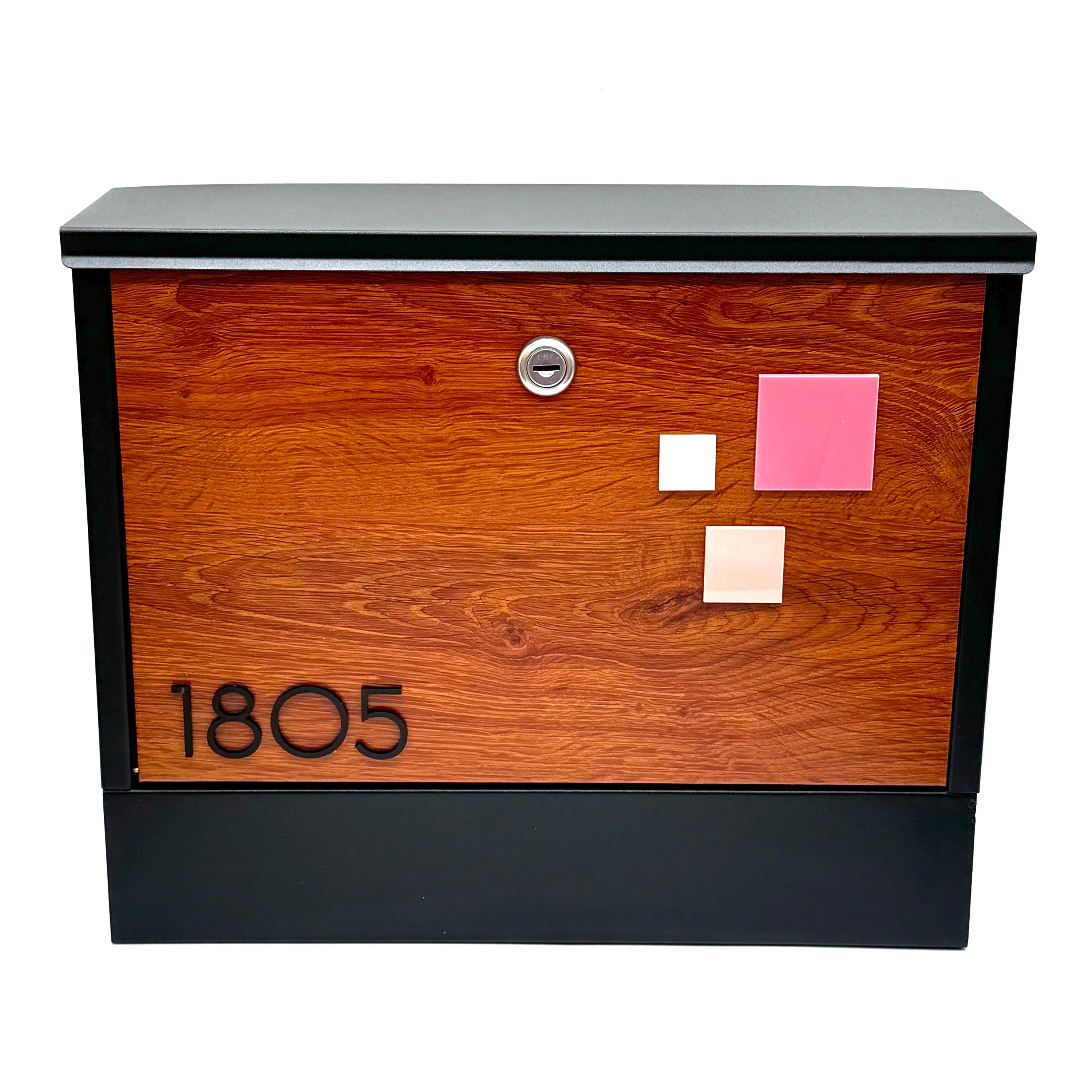 Mid Century Modern Mailbox | "mosaic" Design | Modern Mailbox | Wood ...