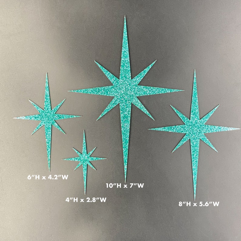 Mid Century Modern SPARKLE Atomic Starburst individual | Etsy