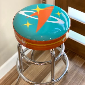 Mid Century Modern Bar Stool: Retro Atomic Space Age Diner Furniture - Etsy