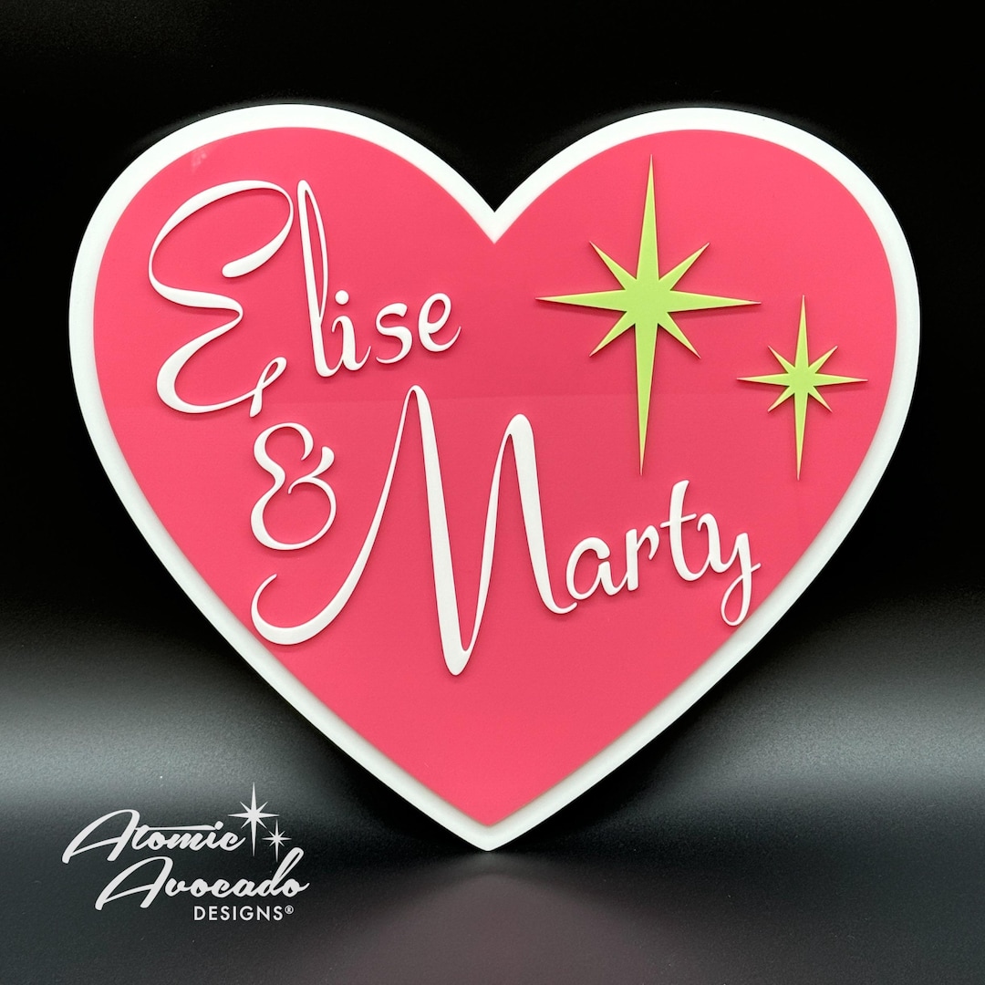 Mid Century Modern "i Love Lucy" Sign | Valentine's Day | Wedding Gift ...