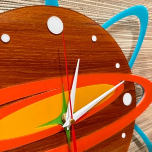 Mid Century Modern “atomic Cosmos" Wall Clock | Handcrafted | Retro ...