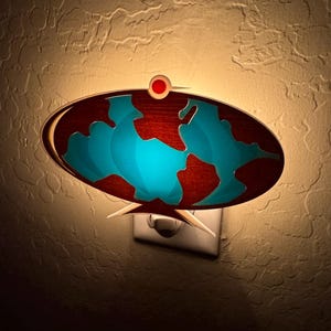 Mid Century Modern "world Map" Night Light | Witco-inspired | Retro ...