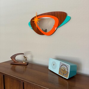 Mid Century Modern "strata Ii" Wall Mirror: Retro Futuristic Decorative ...