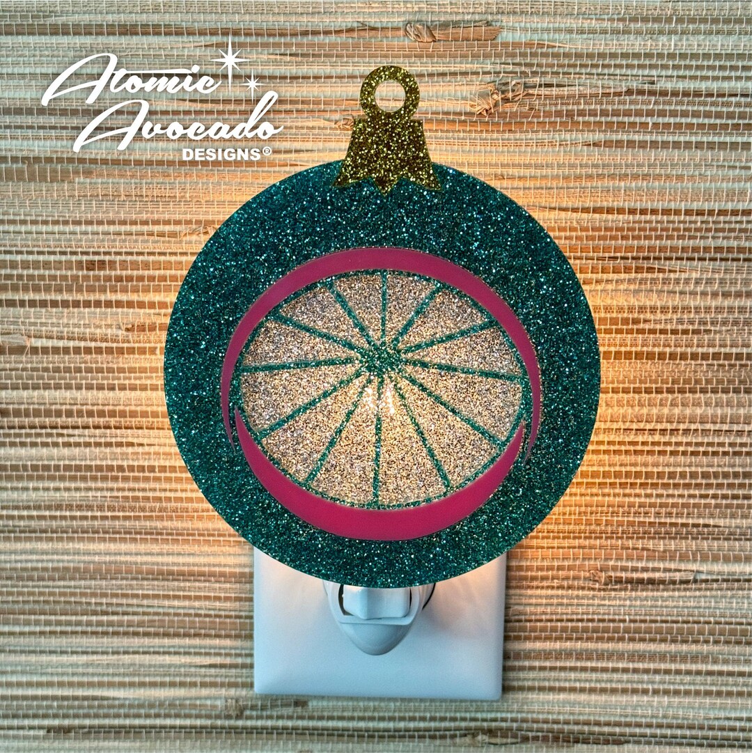 Sparkling "glitz" Ornament Night Light | Mid Century Modern Christmas ...