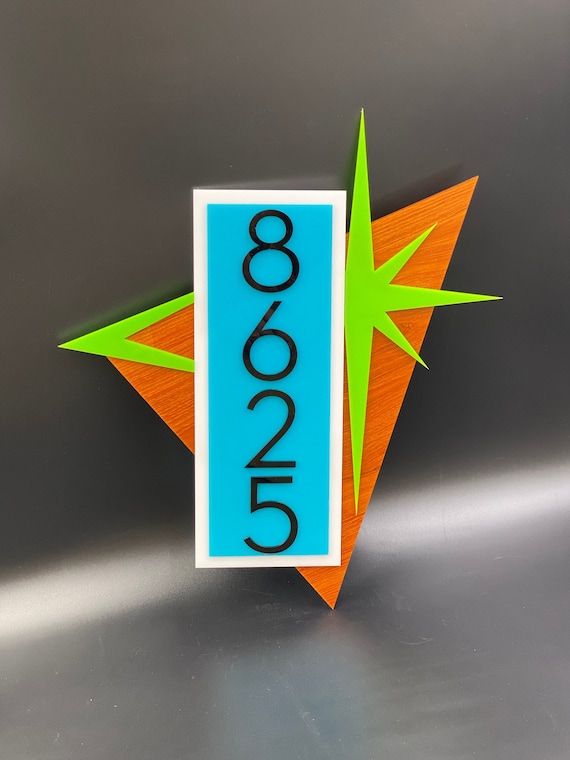 Mid Century Modern House Numbers Modern House Numbers Modern