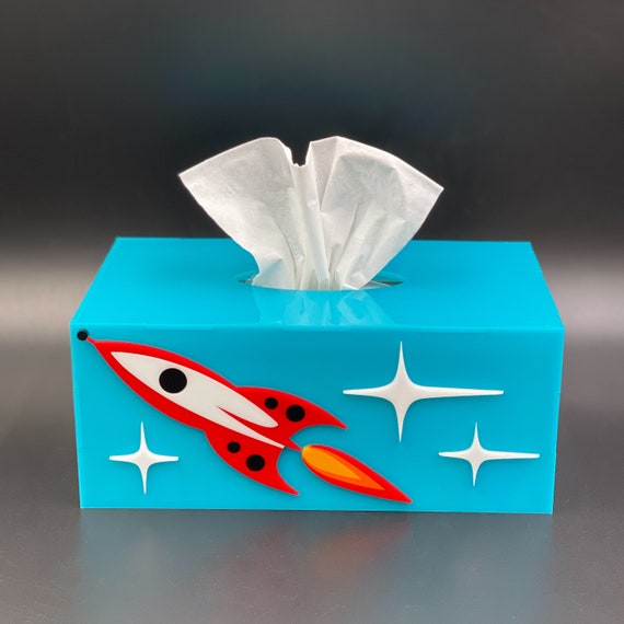 Mid Century Modern Tissue Box Cover space Race Design Retro Style Tissue Box Atomic Rocket Modern Decor Atomic Avocado Designs Etsy Ireland