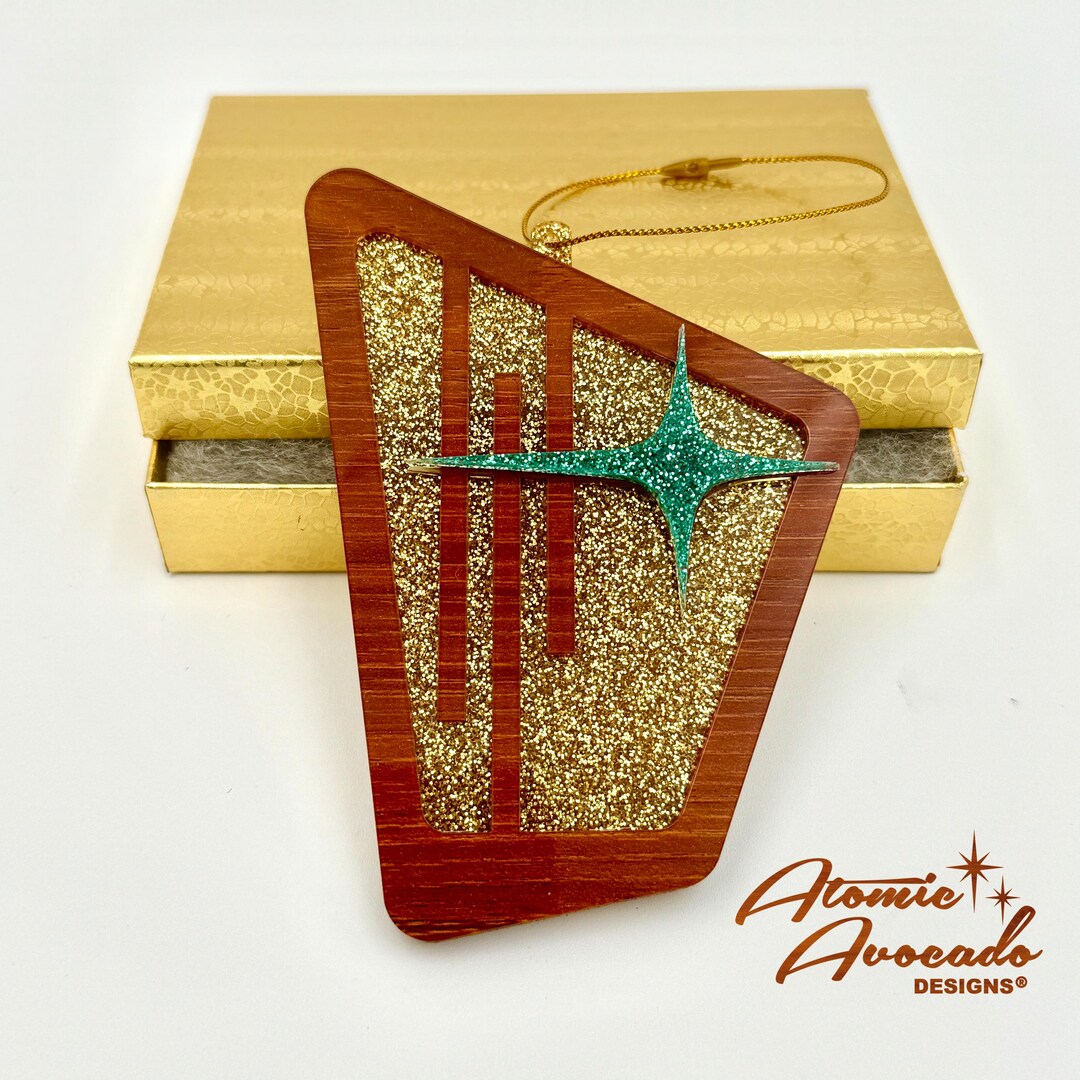 Mid Century Modern Christmas Ornament | "starlite Glitz" Design | Retro ...