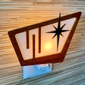 Mid Century Modern "starlite" Night Light | Retro Decor | Atomic Era ...