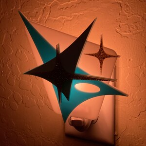 Mid Century Modern Night Light | "space Age" Design | Sparkle Stars ...