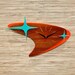 Mid Century Modern atomic Boomerang Wall Clock Handcrafted Retro Decor ...