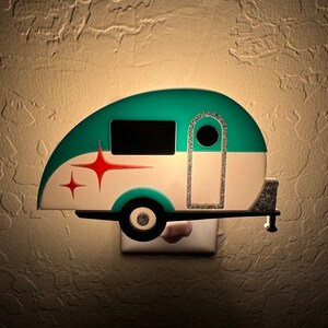 Mid Century Modern" Teardrop Camper" Night Light | Vintage Style Travel ...