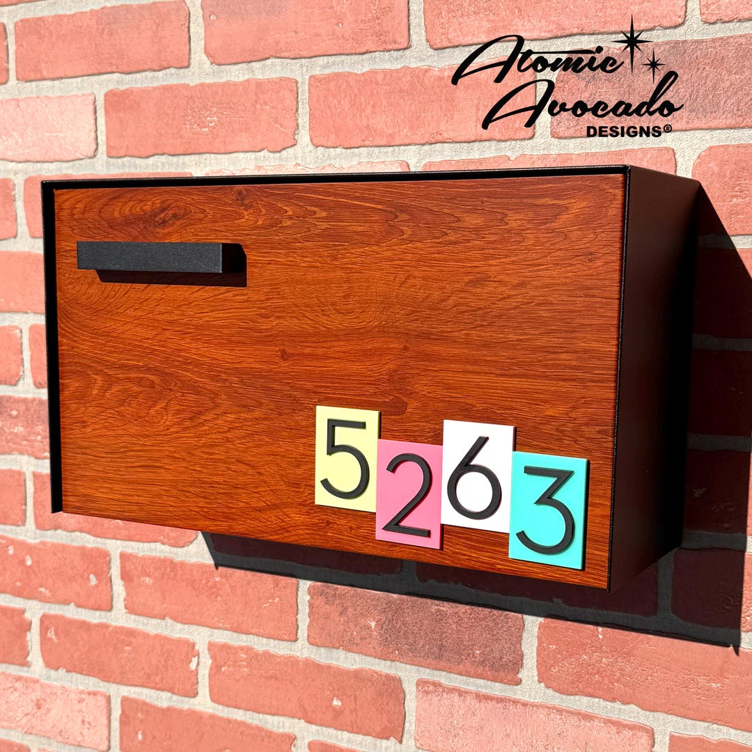 LARGE Mid Century Modern "googie" Mailbox | Retro Mail Box | MCM Metal ...