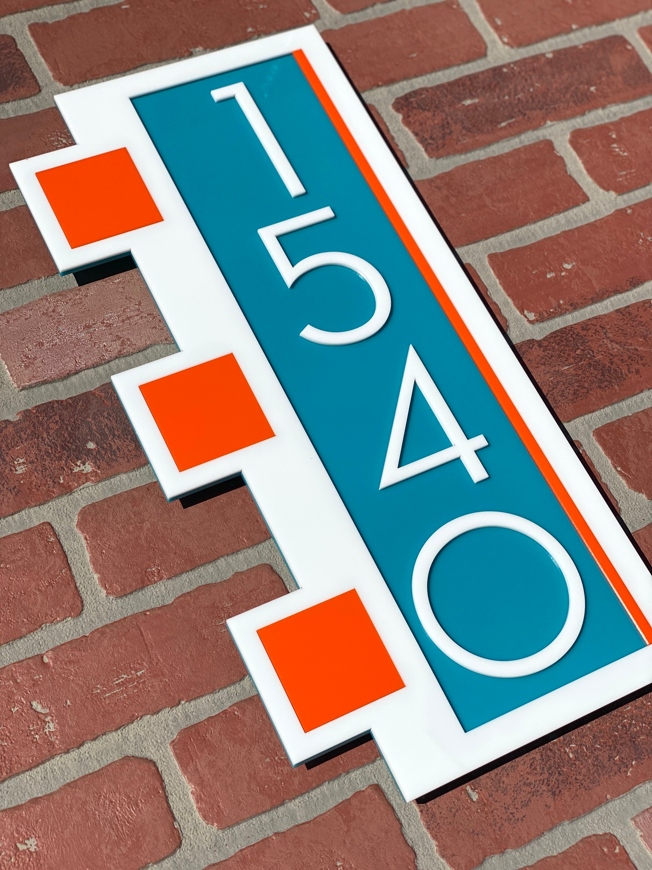 Mid Century Modern "usonian" Address Sign: Frank Lloyd Wright Inspired ...