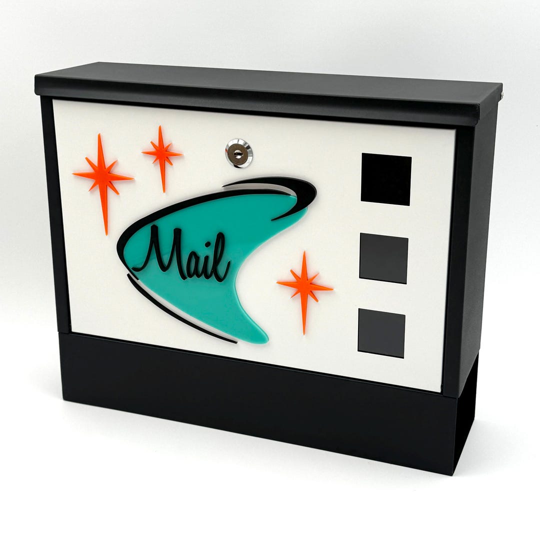 Mid Century Modern "atomic Boomerang" Mailbox | Retro Mailbox | Modern ...