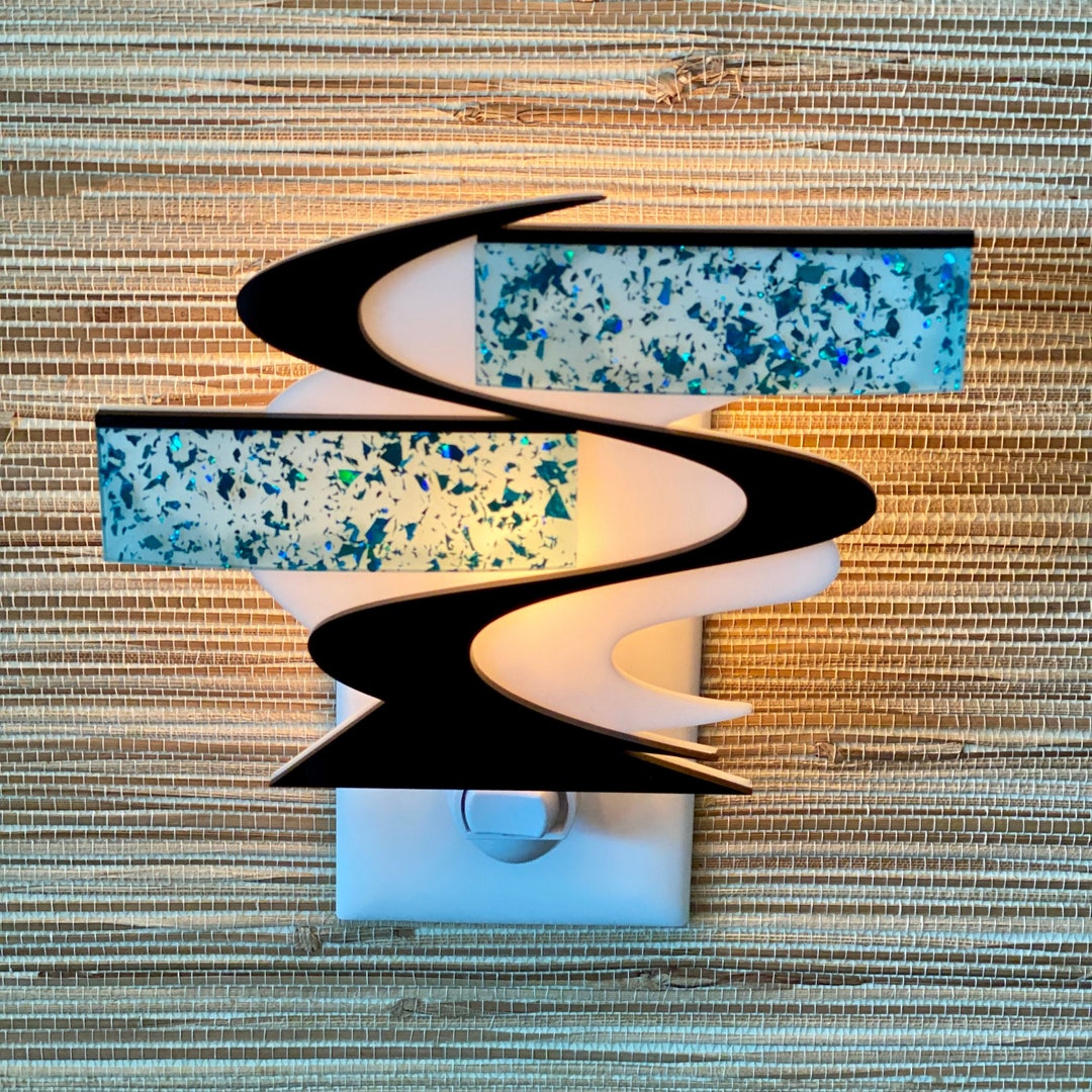 Mid Century Modern Night Light z Lux Design Luxcraft Majestic Inspired ...