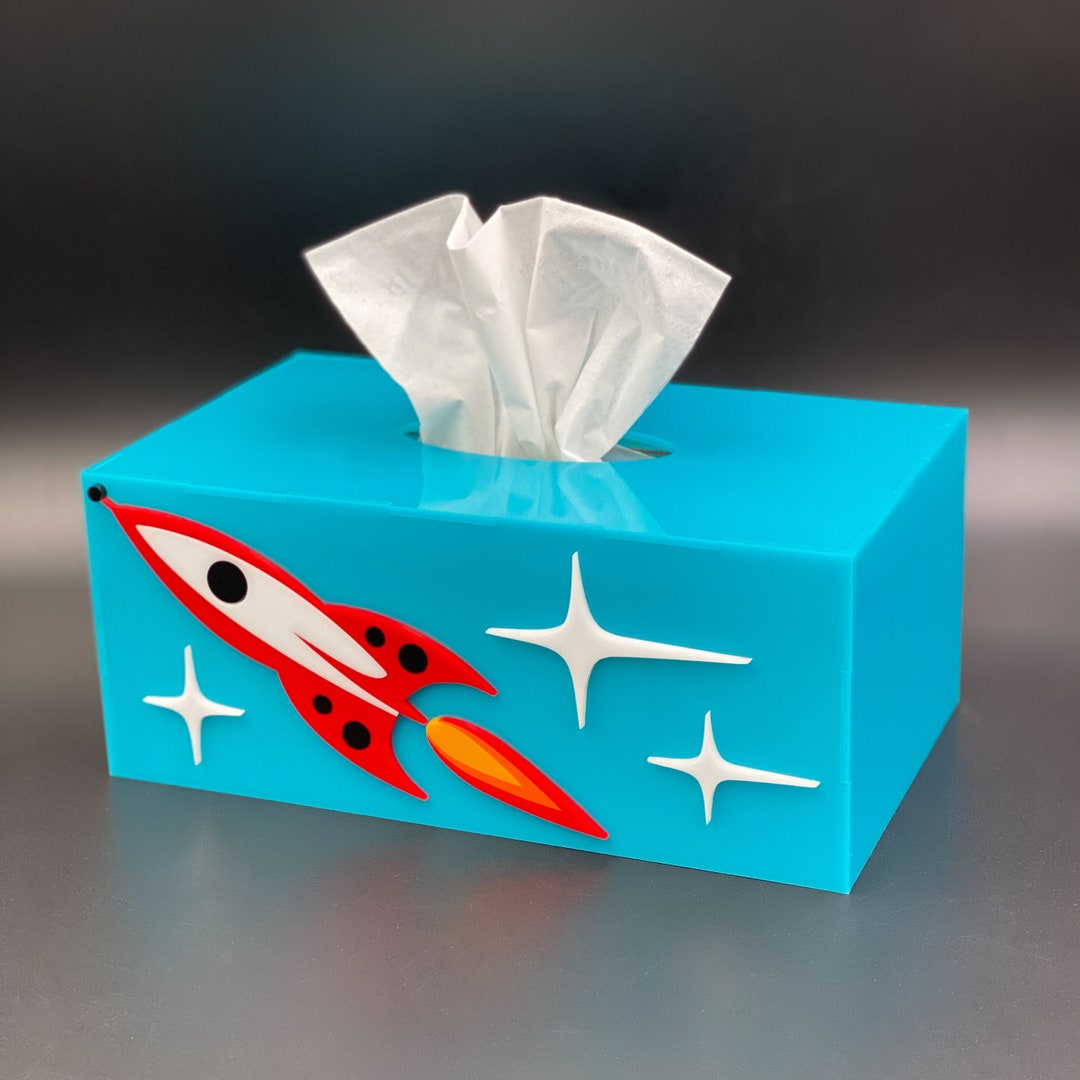 Mid Century Modern Tissue Box Cover | "space Race" Design | Retro Style ...