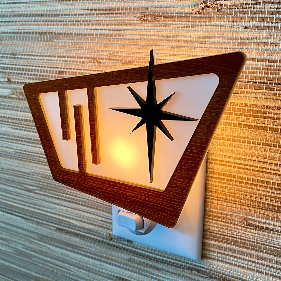 Mid Century Modern starlite Night Light Retro Decor Atomic Era MCM ...