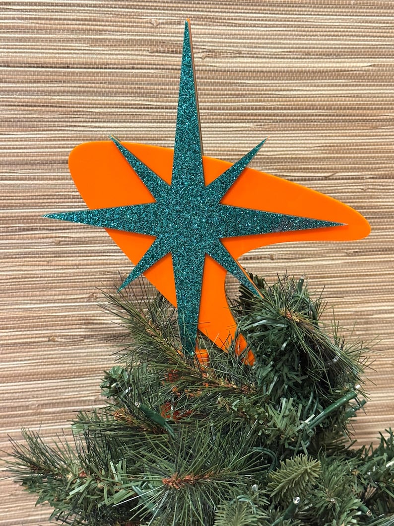 Mid Century Modern Tree Topper: Retro Atomic Christmas Decor - Etsy