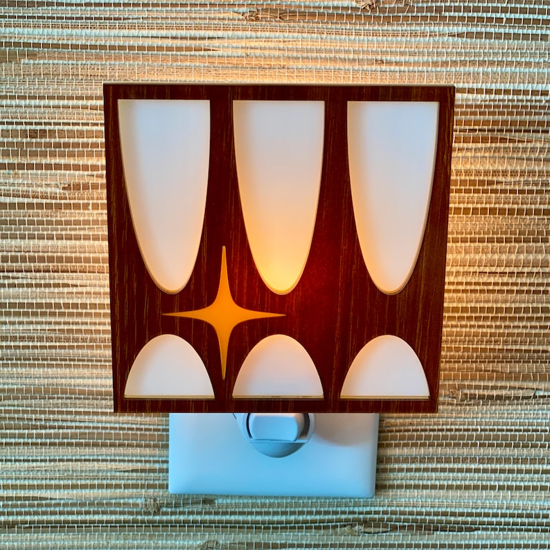 Mid Century Modern Night Light brasília Design - Etsy