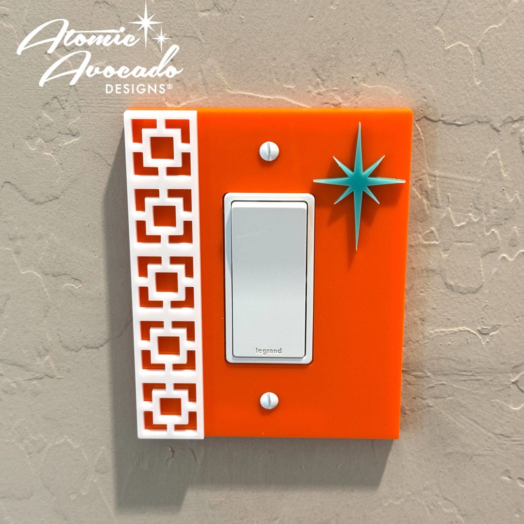 Mid Century Modern "breeze Block" Switch Plate Cover | GFI Outlet Cover ...