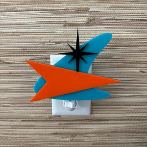 Mid Century Modern Night Light | "atomic Boomerang" Design | Retro ...