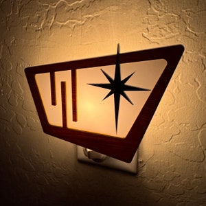 Mid Century Modern "starlite" Night Light | Retro Decor | Atomic Era ...