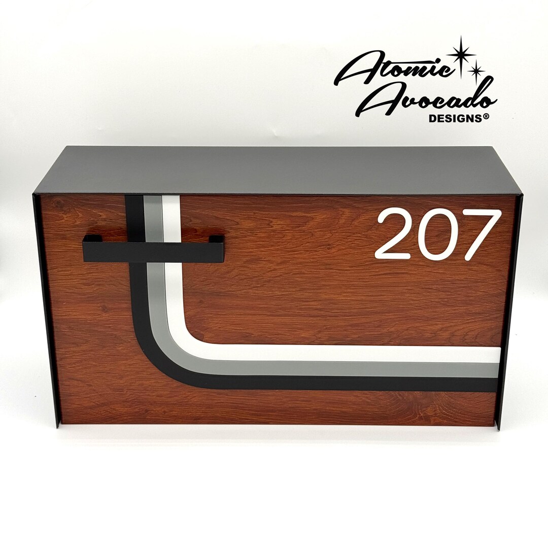 Retro 70s Mailbox | "supergraphics" Design | Seventies Stripes | Heavy ...