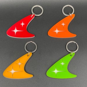 Mid Century Modern Keychain | "atomic Boomerang" Design | ONE Single ...