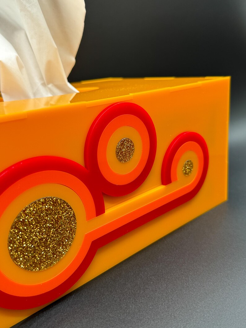 Retro 70s "supergraphics" Tissue Box Cover: Seventies Stripes - Etsy