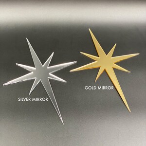 Mid Century Modern MIRROR Atomic Starburst (individual) | Silver or ...