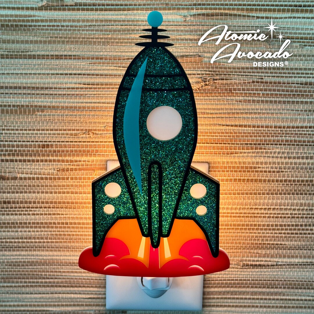 Retro "rocket Ii" Night Light | 1950s 60s Space-age Nostalgia | Outer ...
